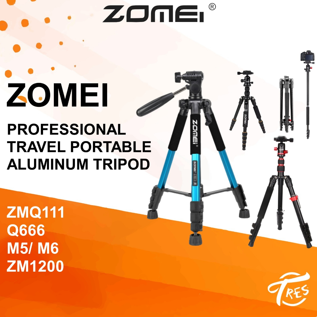 Zomei Black Edition Portable tripod Q666 M5 M6 Q111 Multilevel Aluminum ...