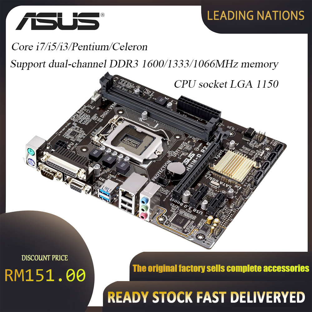 7.7 Major promotions ASUS H81M-D R2.0 Motherboard LGA 1150 DDR3 Intel ...