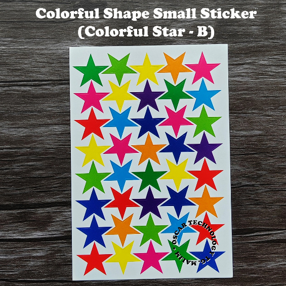 Colourful Round Dot Sticker / Rainbow Circle Dot Labels / Rectangle ...