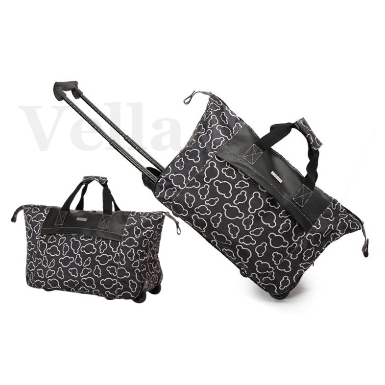 VELLA Mickey Duffel Luggage Trolley Bag Travel Holiday Wanita Beg Baju ...