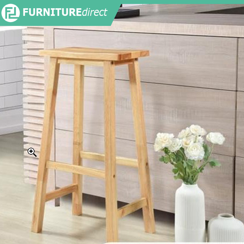 Furniture Direct CALIS MUJI Style 29" full solid rubberwood stool ...
