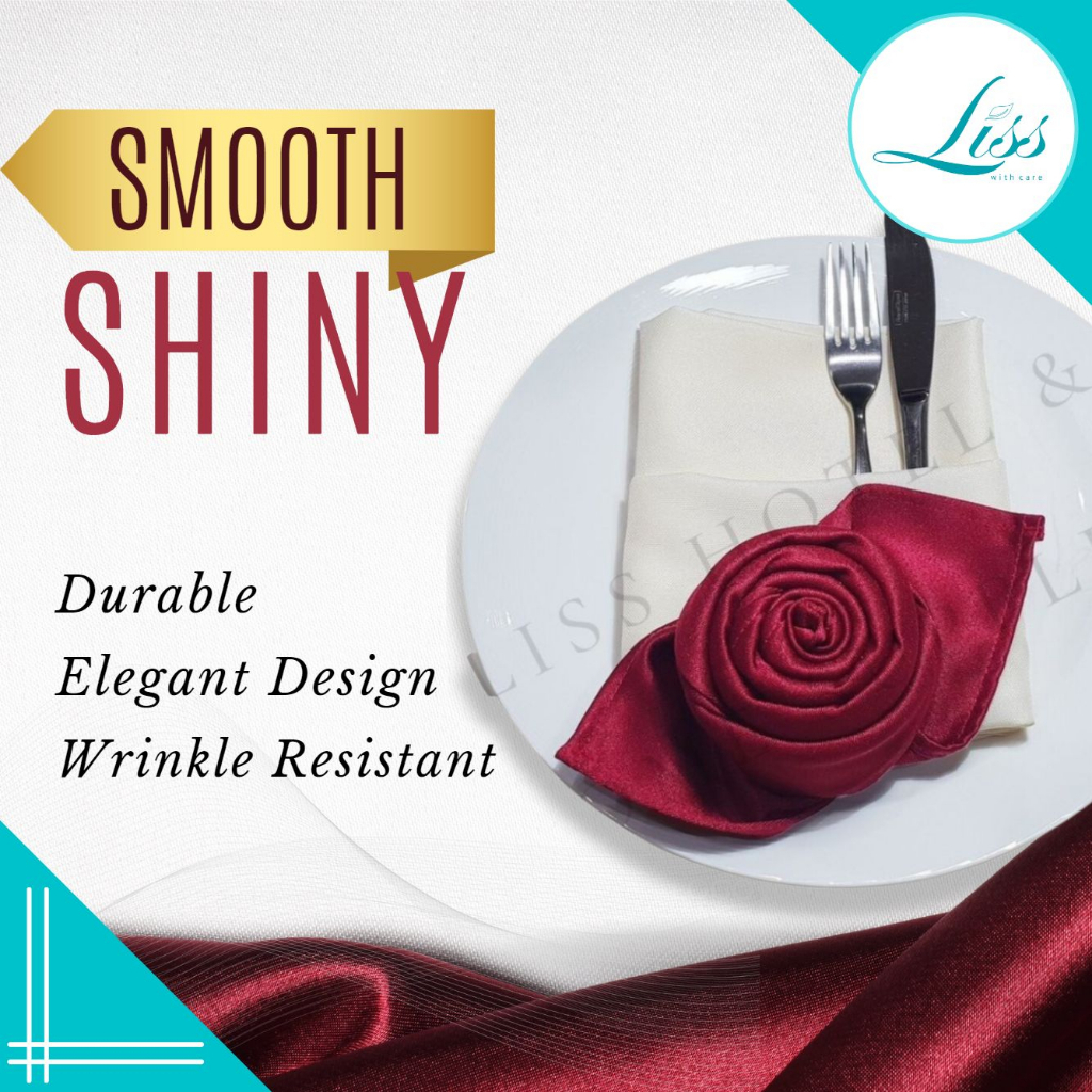 LISS Napkin Table with Polyester Satin - Thick, Shiny and Smooth ...
