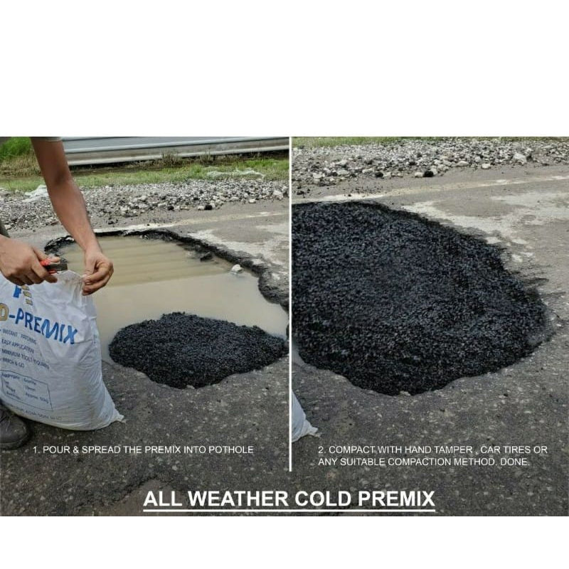 All weather Cold Road Premix 25KG BAG cold mix Asphalt Turap Jalan ...