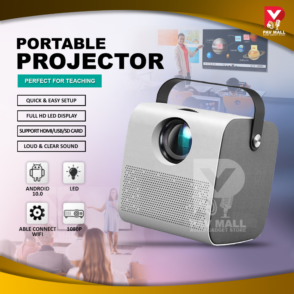 Q3 Pro Android Projector | Wireless Projector 4K Portable Projector for ...