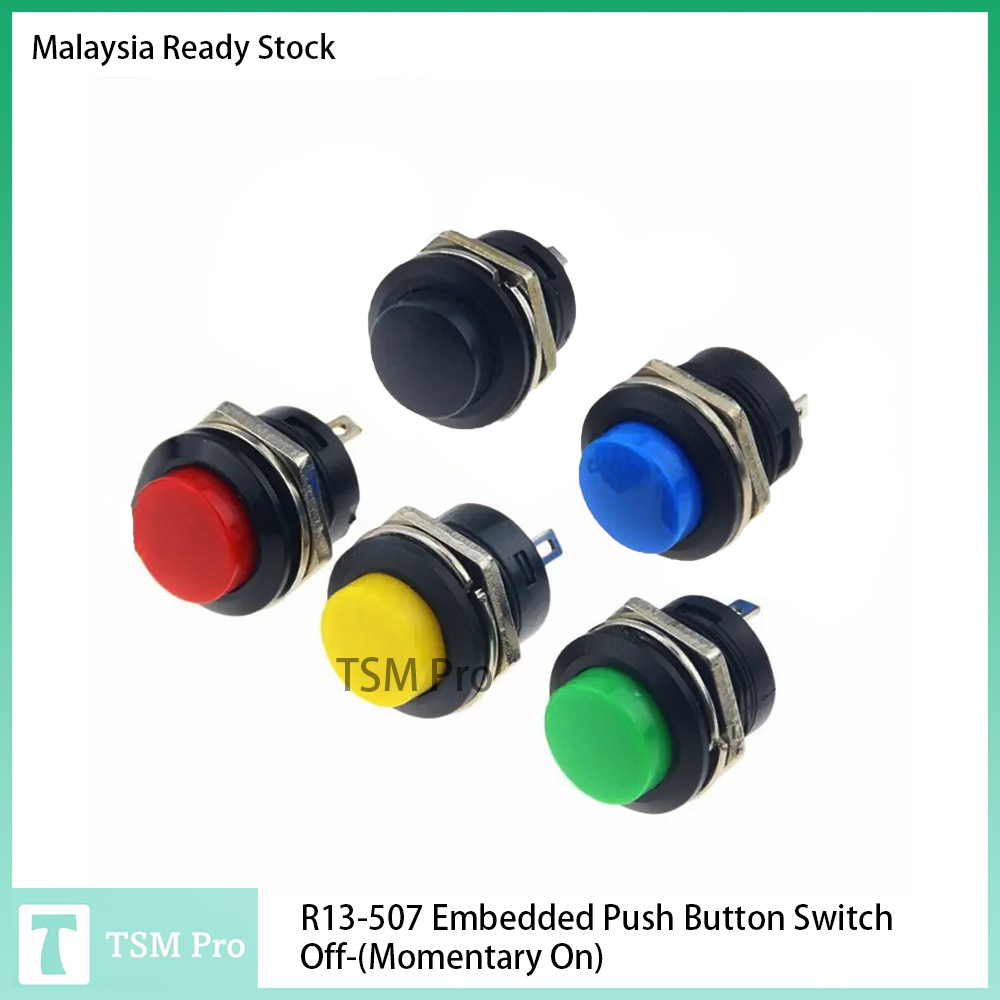 R13-507 (Ms-327) Embedded Push Button Switch Off (Momentary On) 2 Pin ...