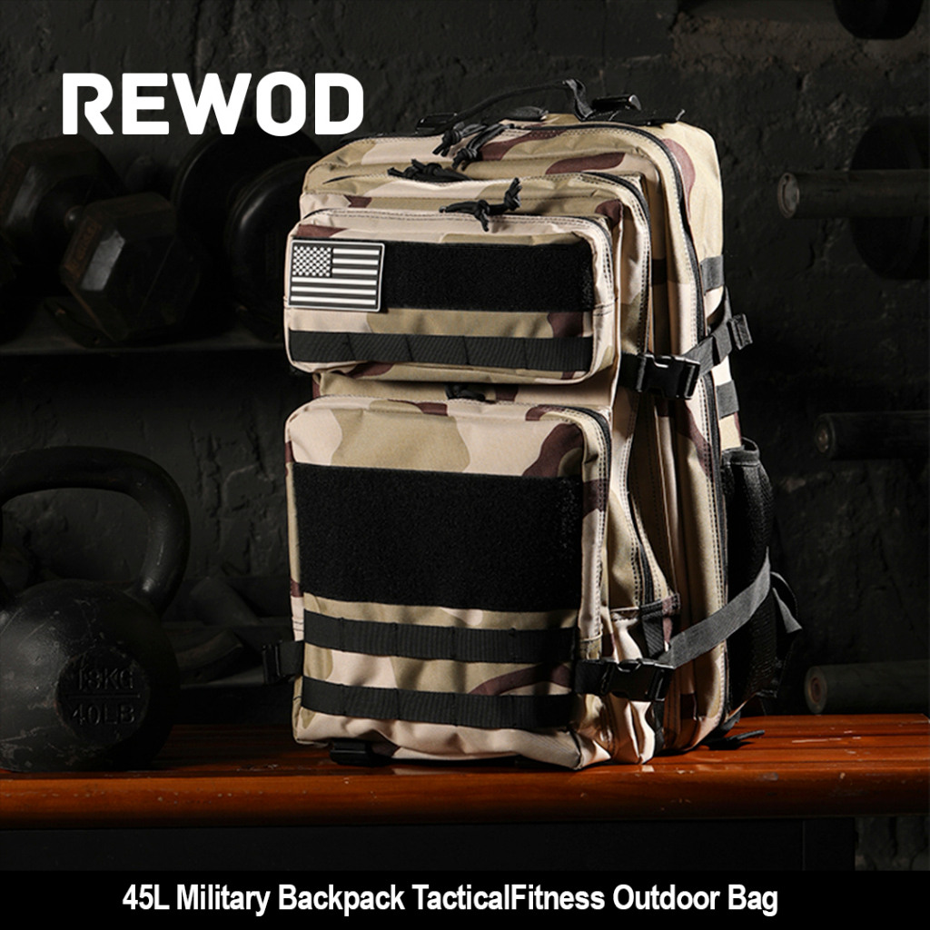 REWOD 45L & 25L Man/Women Military Backpack Tactical CrossFit Gym Bag Fitness Outdoor Bag Camo ...