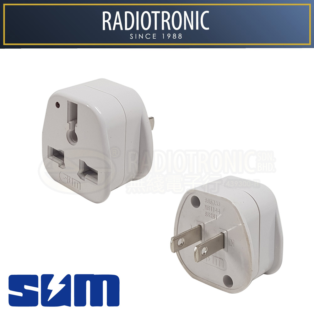 SUM 8101N 2 PIN TRAVELLER ADAPTOR WITH NEON | Shopee Malaysia