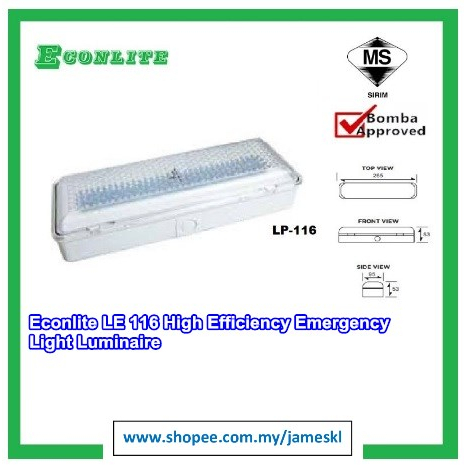 Econlite LE 116 Lampu Kecemasan Penjimatan Tenaga Tinggi | Shopee Malaysia