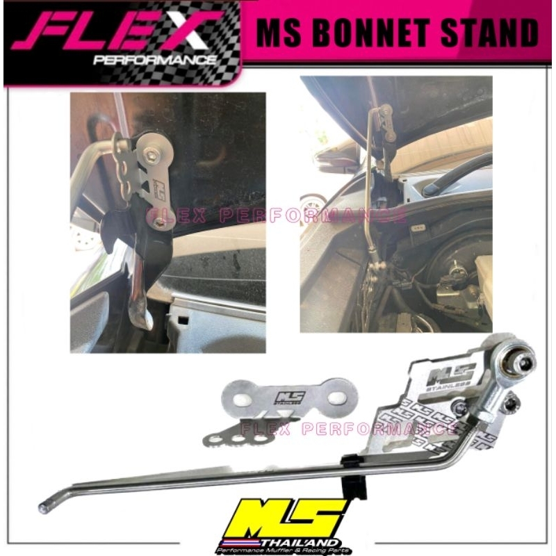 🇹🇭 THAI MS PERFORMANCE BONNET STAND HILUX REVO ROGUE DMAX FORTUNER HOOD ...