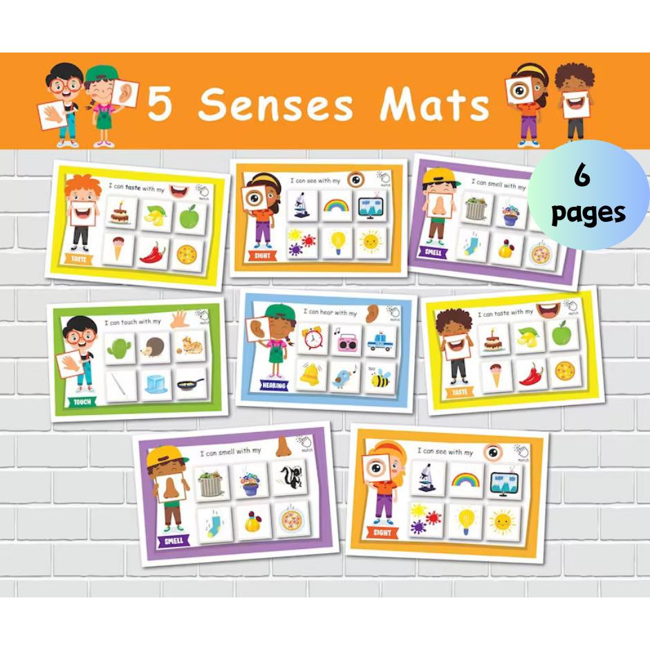 A157 – [PDF] Five Senses Sorting Mats Busy Book 6 pages | Shopee Malaysia