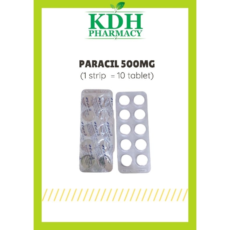 PARACIL 500MG (PARACETAMOL) 1STRIPS ( 10 TABLET) | Shopee Malaysia