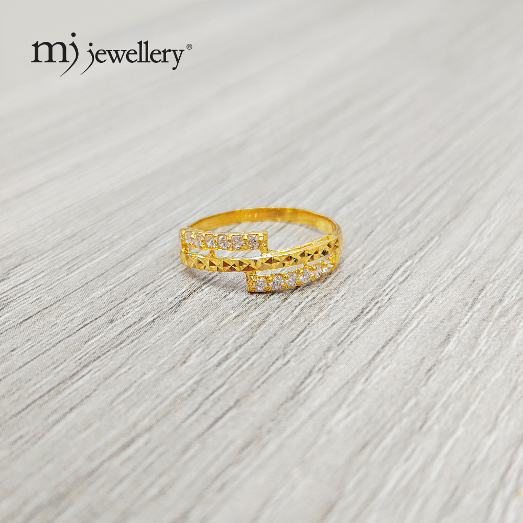 MJ Jewellery 375/9K Gold Zirconia Ring C99 | Shopee Malaysia