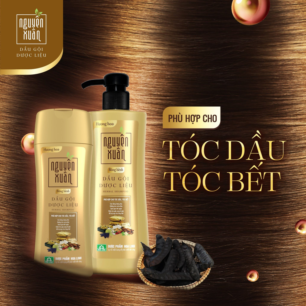 Dau Goi Duoc Lieu Nguyen Xuan (Yellow) Vietnam Herbal Shampoo 250ml ...