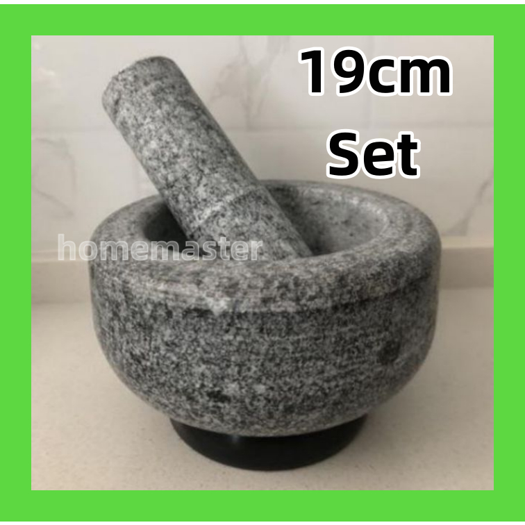 Mortar and pestle / Lesung Batu ( Nature Granite Stone ) Guacamole ...