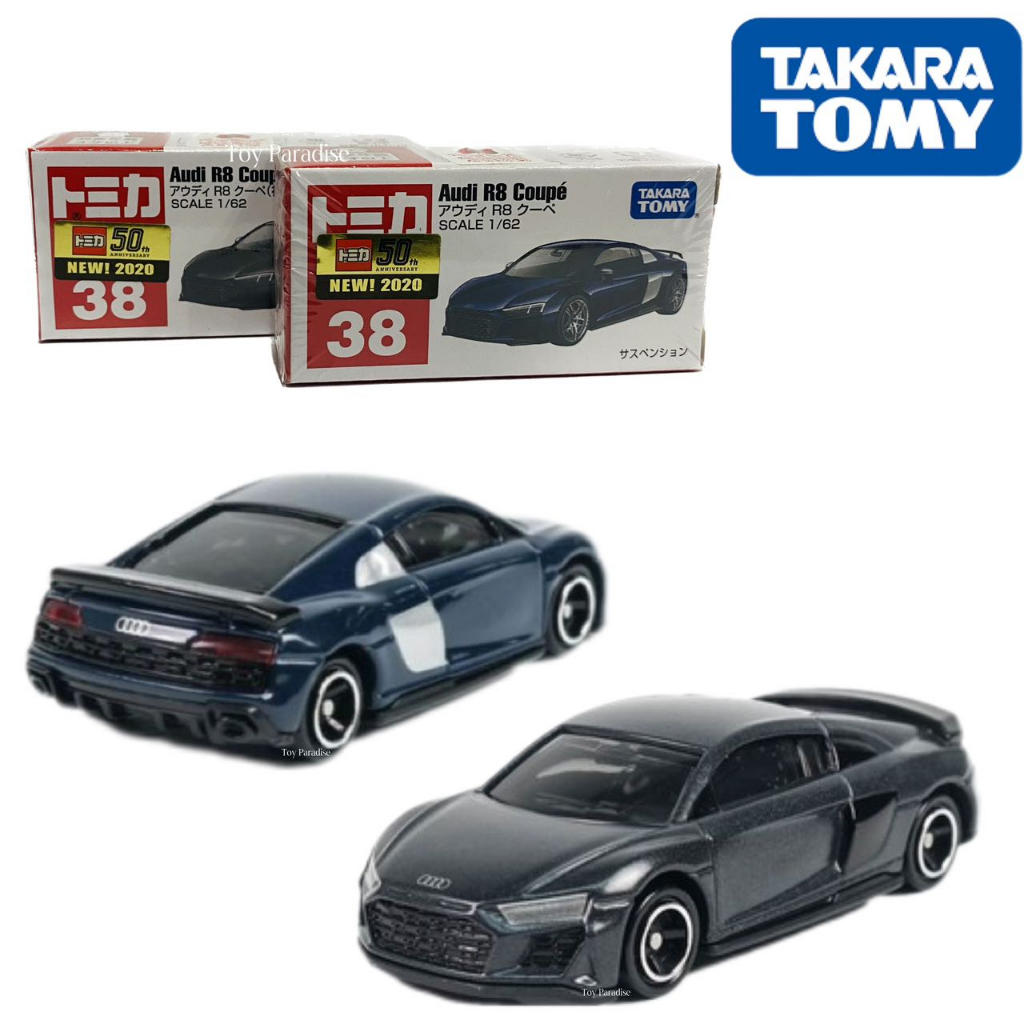 Original No.38 Audi R8 Coupe Scale 1/62 Tomica Takara Tomy Die-Cast ...