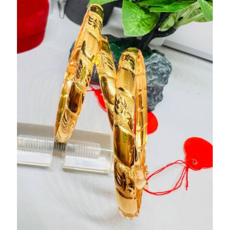 Gelang tangan lintah klasik & Donut 916 tulen bangle lintah 💯 ori ...