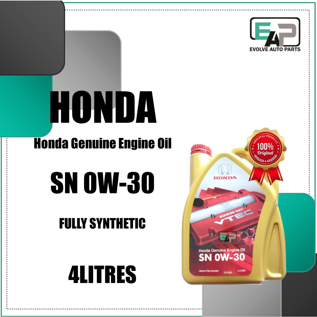 HONDA GENUINE ENGINE OIL SN 0W-30 4 LITRES | Shopee Malaysia
