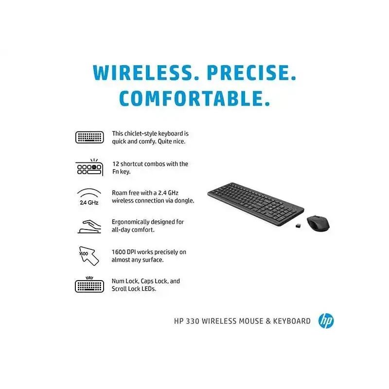 HP 330 Wireless Keyboard Mouse Combo 2V9E6AA#UUF | Shopee Malaysia