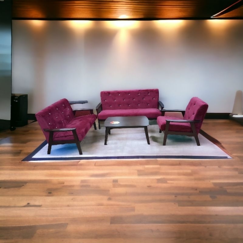 sofa set yang murah dan cantik cantik quality bagus 3+2+1 kain baldu ...