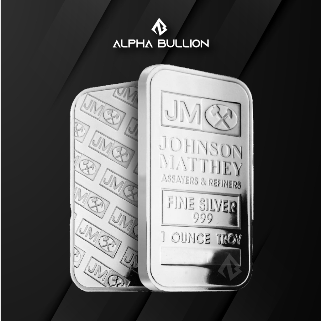 Alpha Bullion 1 Oz JM Johnson Matthey Silver Bar (in Sealed Mint ...
