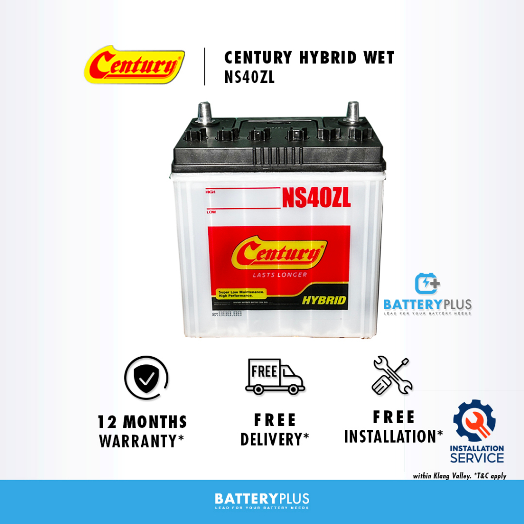 [ Installation Provided ] NS40ZL Century Hybrid (WET) Car Battery ...