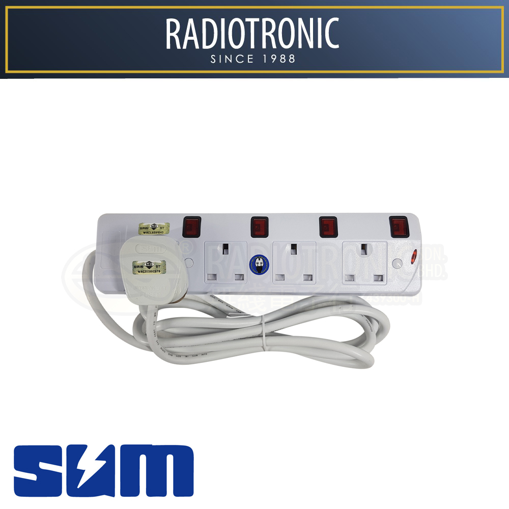 SUM 514N 4WAY TRAILING SOCKET W/NEON - 2 METER (PP) | Shopee Malaysia