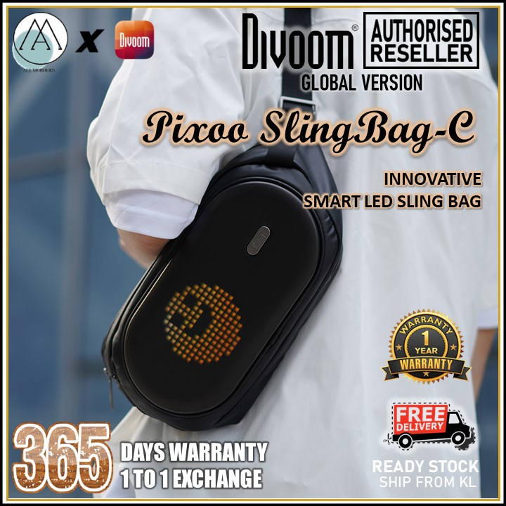 [Authentic] Divoom Pixoo Sling Bag-C Global Version Smart LED RGB Pixel ...