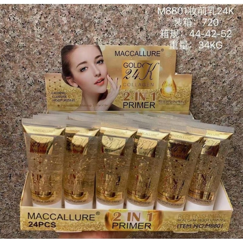 💯💯MOCMALLURE GOLD 24K 2IN1 PRIMER 💯1pcs | Shopee Malaysia