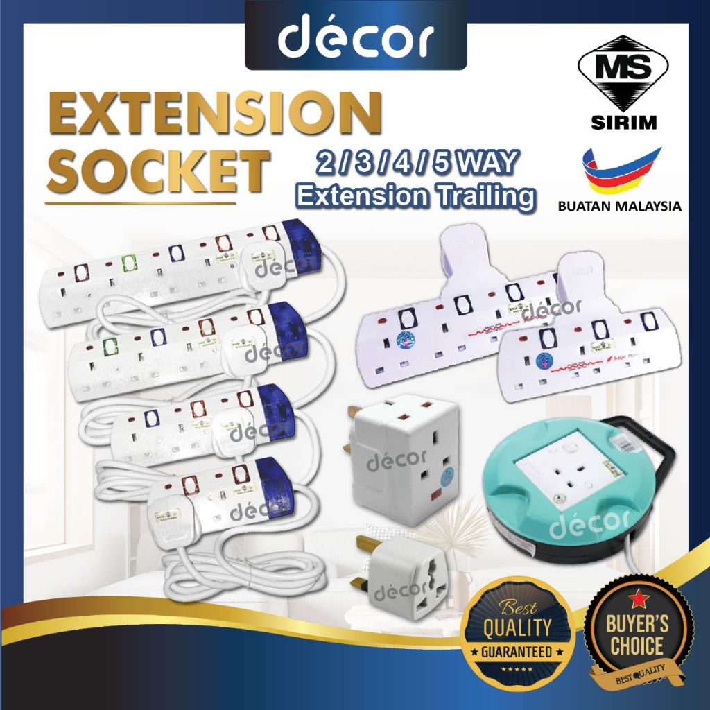 [SIRIM] 2M Trailing Extension Trailing Socket Extension Plug ...