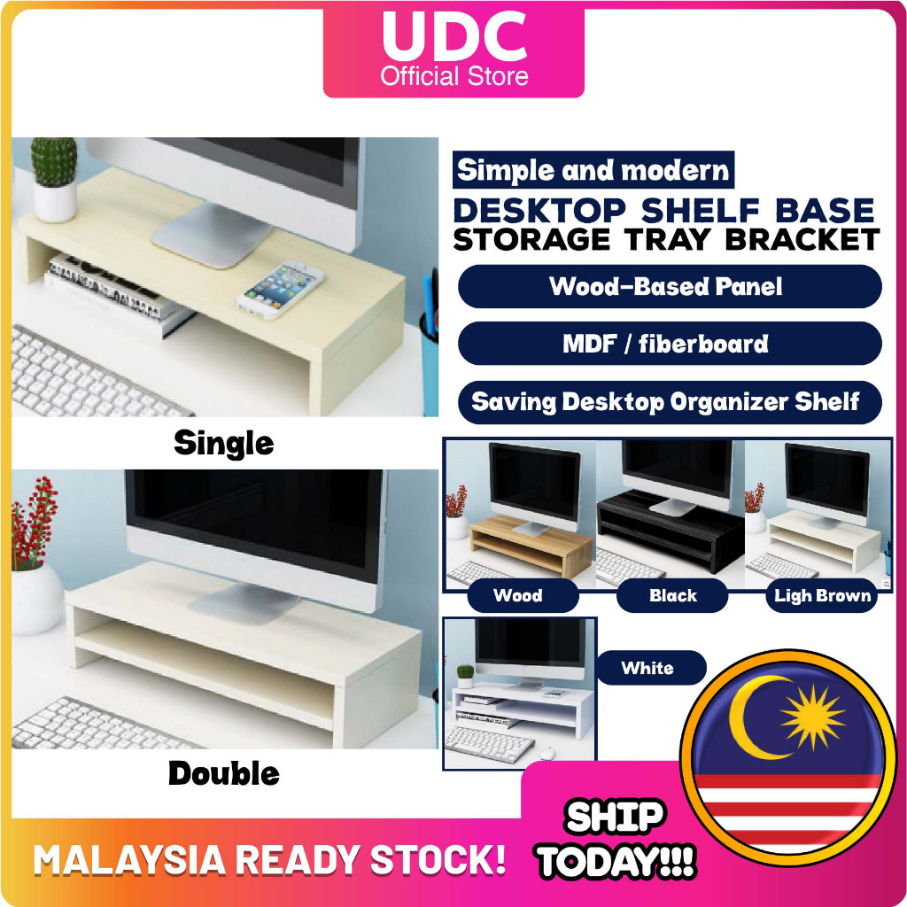 UDC 1/2 Tier Shelf Base Desktop Keyboard Rack Storage Tray Bracket ...
