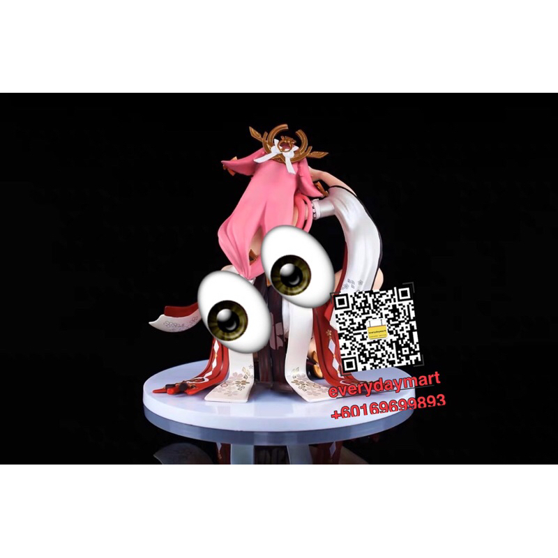 GENSHIN IMPACT💥YAE MIKO SQUATTING POSE 15cm💥ACTION FIGURE TOYS STATUES🔥 ...