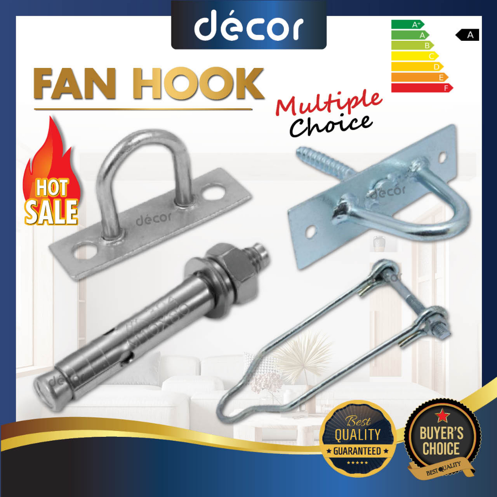 Fan Hook 122 / 123 / BN / Wall Plug Hook Ceiling Fan Hook Kipas Siling ...