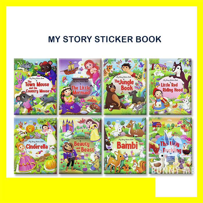 MY STORY STICKER BOOK OF FAIRY TALES ( CINDERELLA / BEAUTY AND THE ...