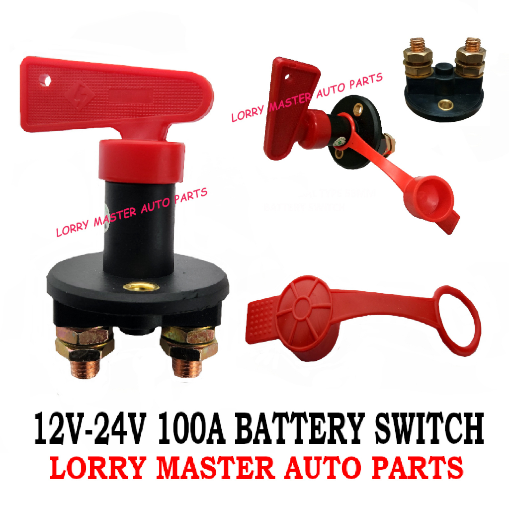BATTERY SWITCH 12V-24V 100A CAR AUTOMOTIVE BATTERY ISOLATOR MASTER ...