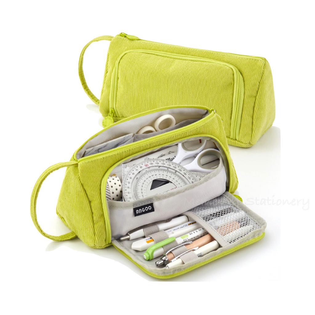 MEME Angoo Large Capacity Pencil Case Corduroy Fabric Multi ...