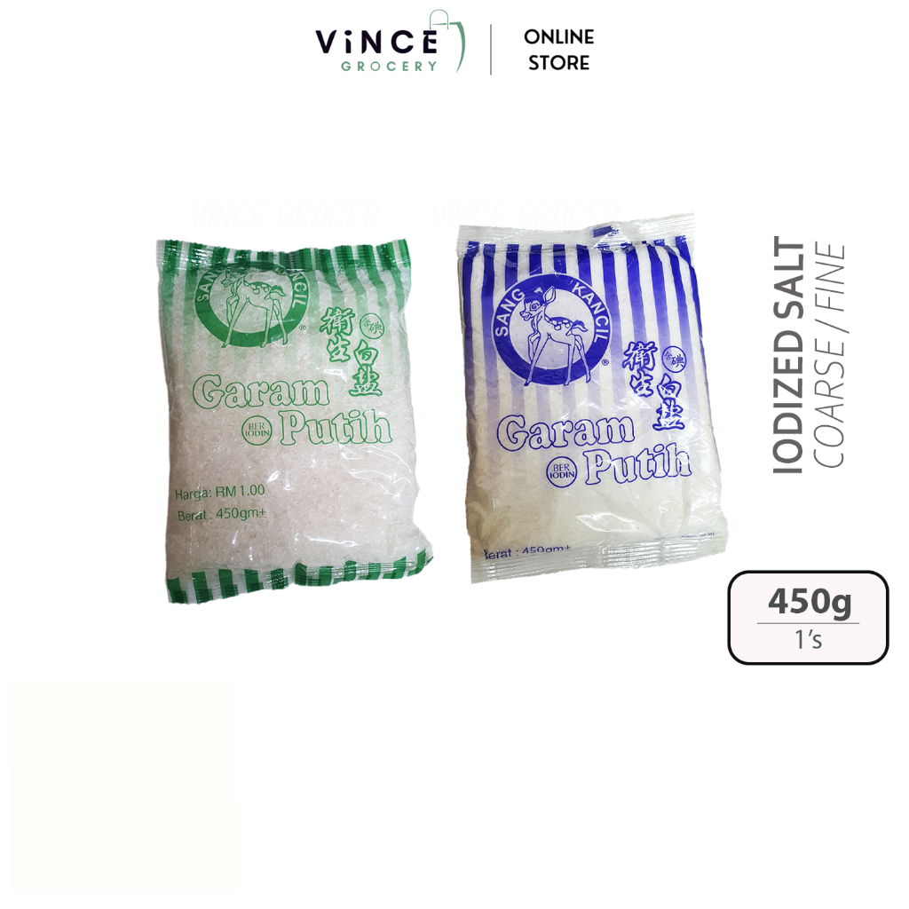 SANG KANCIL Iodized Salt (Coarse / Fine) · Garam Beriodin | 450G ...