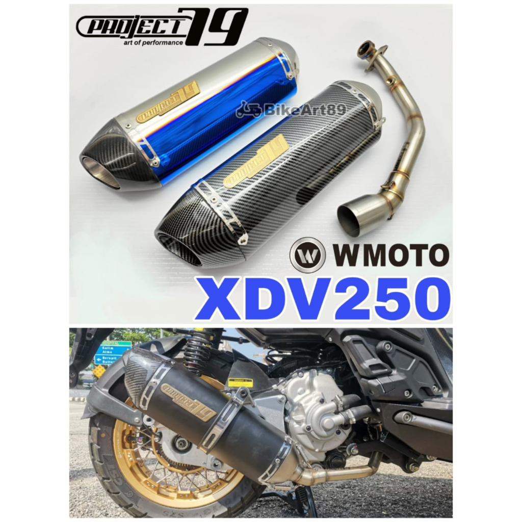 Project79 WMOTO XDV250 Exhaust Stainless Steel XDV Ekzos Full System ...