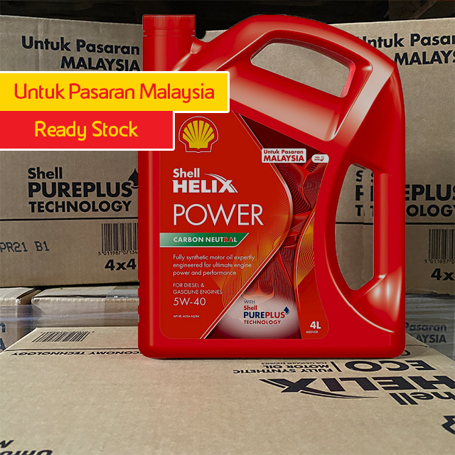 Shell Helix Power 5W-40 Fully Synthetic Engine Oil (4L) | Shopee Malaysia