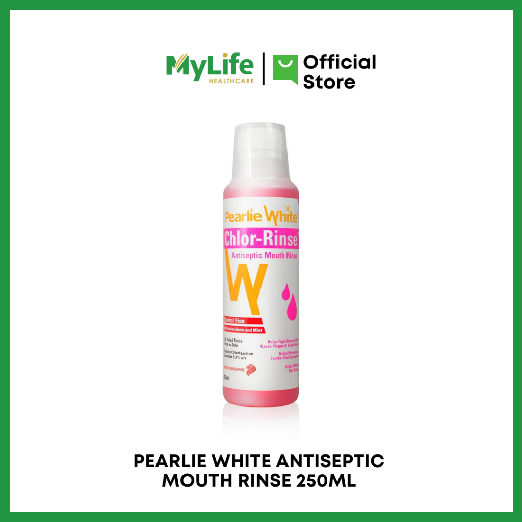PEARLIE WHITE CHLOR-RINSE ANTISEPTIC MOUTH RINSE 250ML | Shopee Malaysia