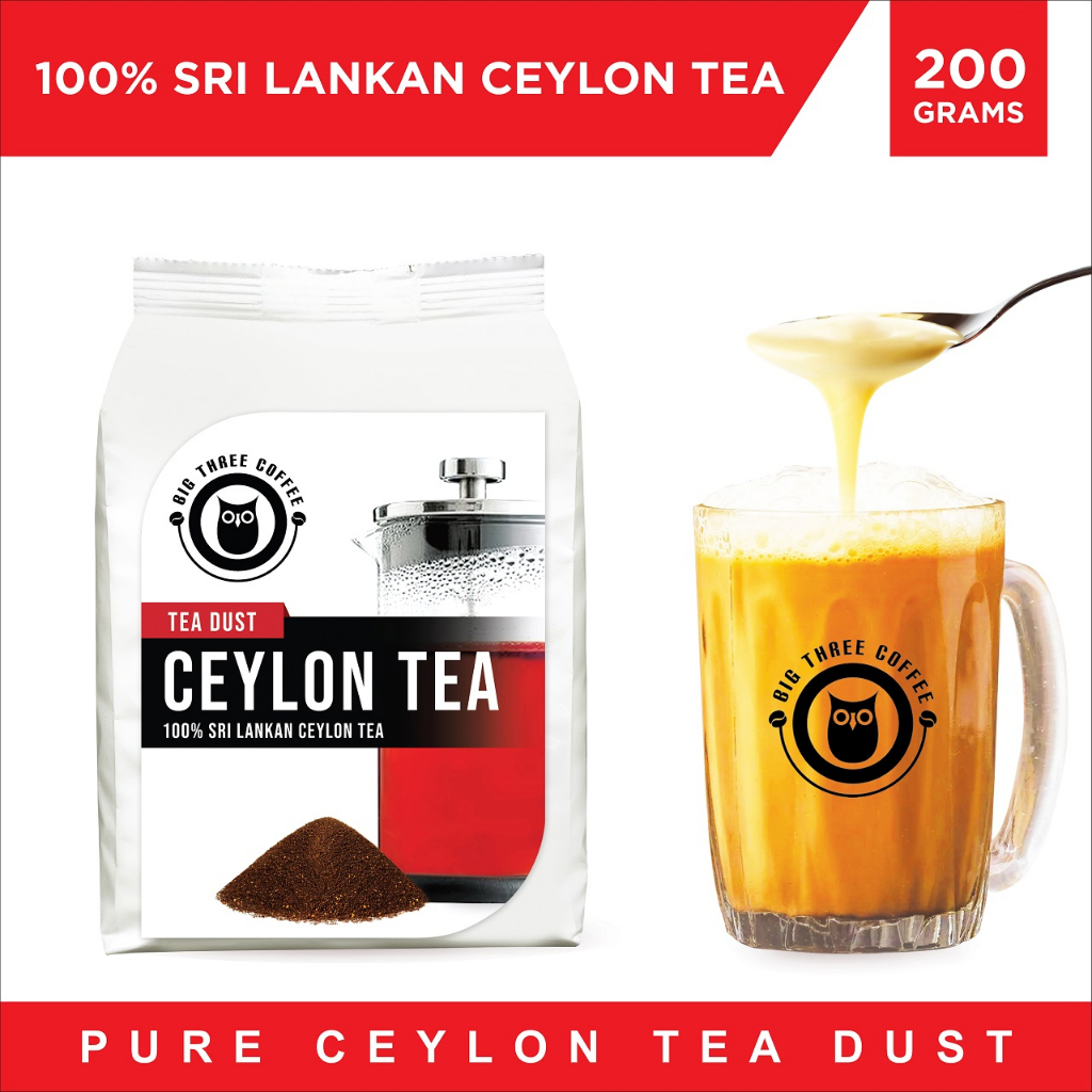 Pure Sri Lankan Ceylon Tea Dust (Brand of Big Three Coffee) 200g ...