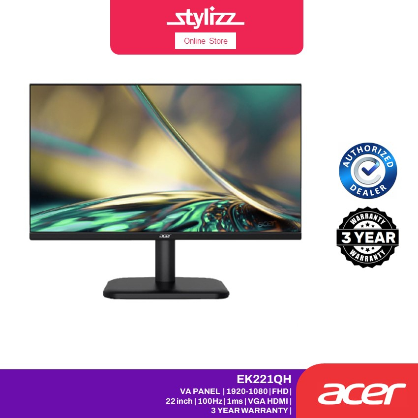 Acer EK221QH 100hz FHD (1920 x1080) LED Monitor / EK220Q (22" HDMI VGA ...