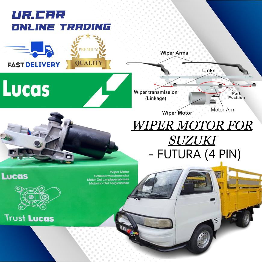 LUCAS WIPER MOTOR SUZUKI FUTARA (4 PIN) 100% ORIGINAL PREMIUM PRODUCT ...