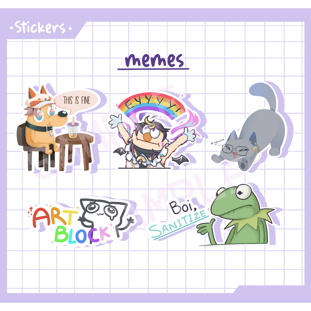 Meme die cut stickers | Shopee Malaysia
