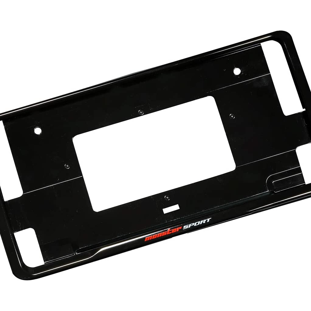 MONSTER SPORT License Plate Frame, Gloss Black, Compatible with New ...