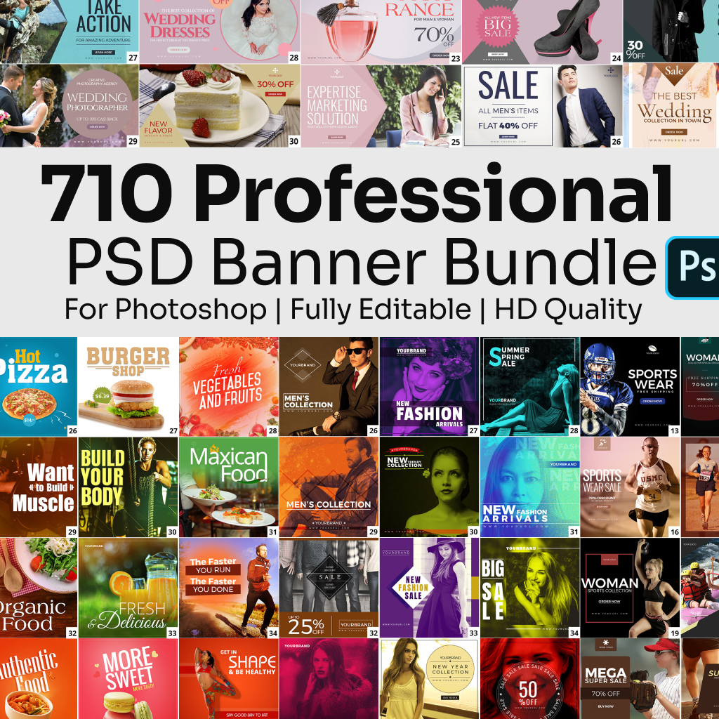 700+ Professional PSD Banners Bundle for Photoshop Perfect for Sports ...