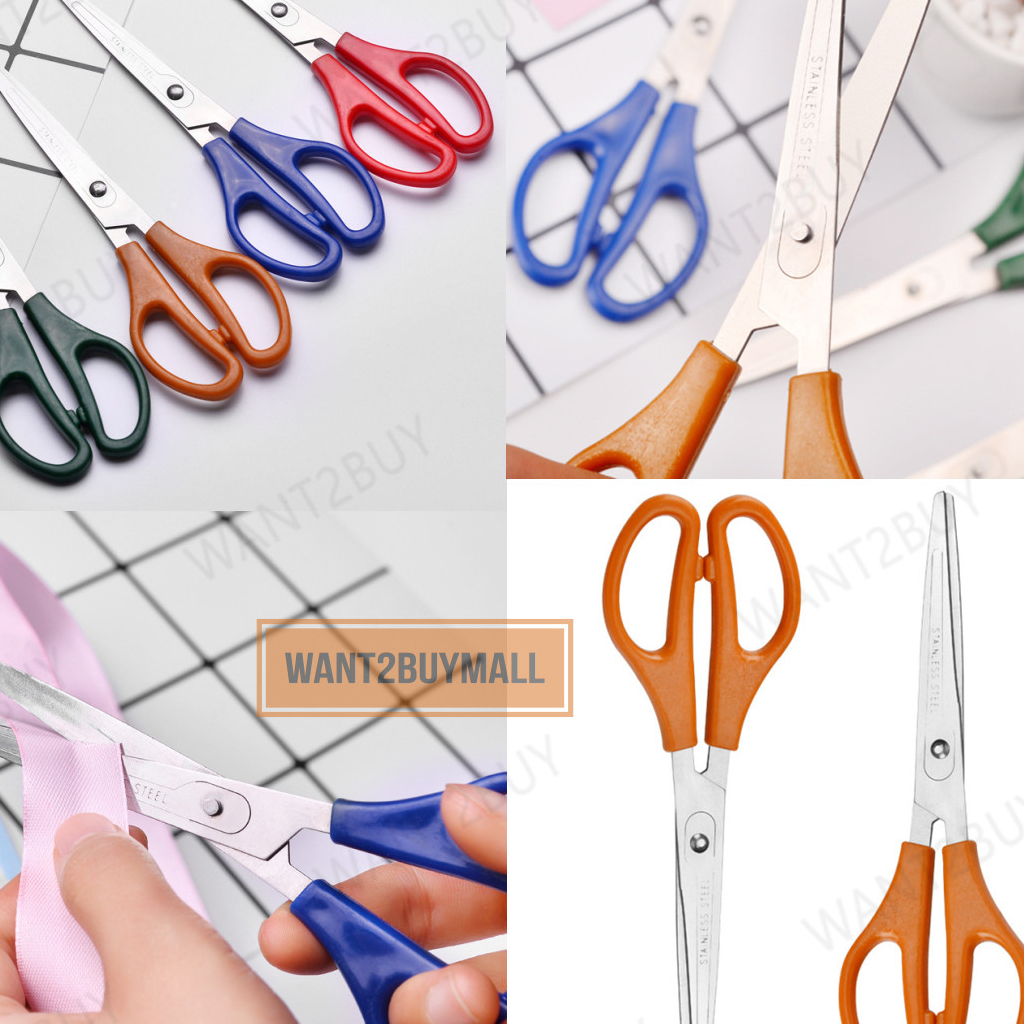🇲🇾 🏆 Stainless Steel Kids Student Scissors Cutter Gunting Sekolah Stationery School Alat Tulis ...