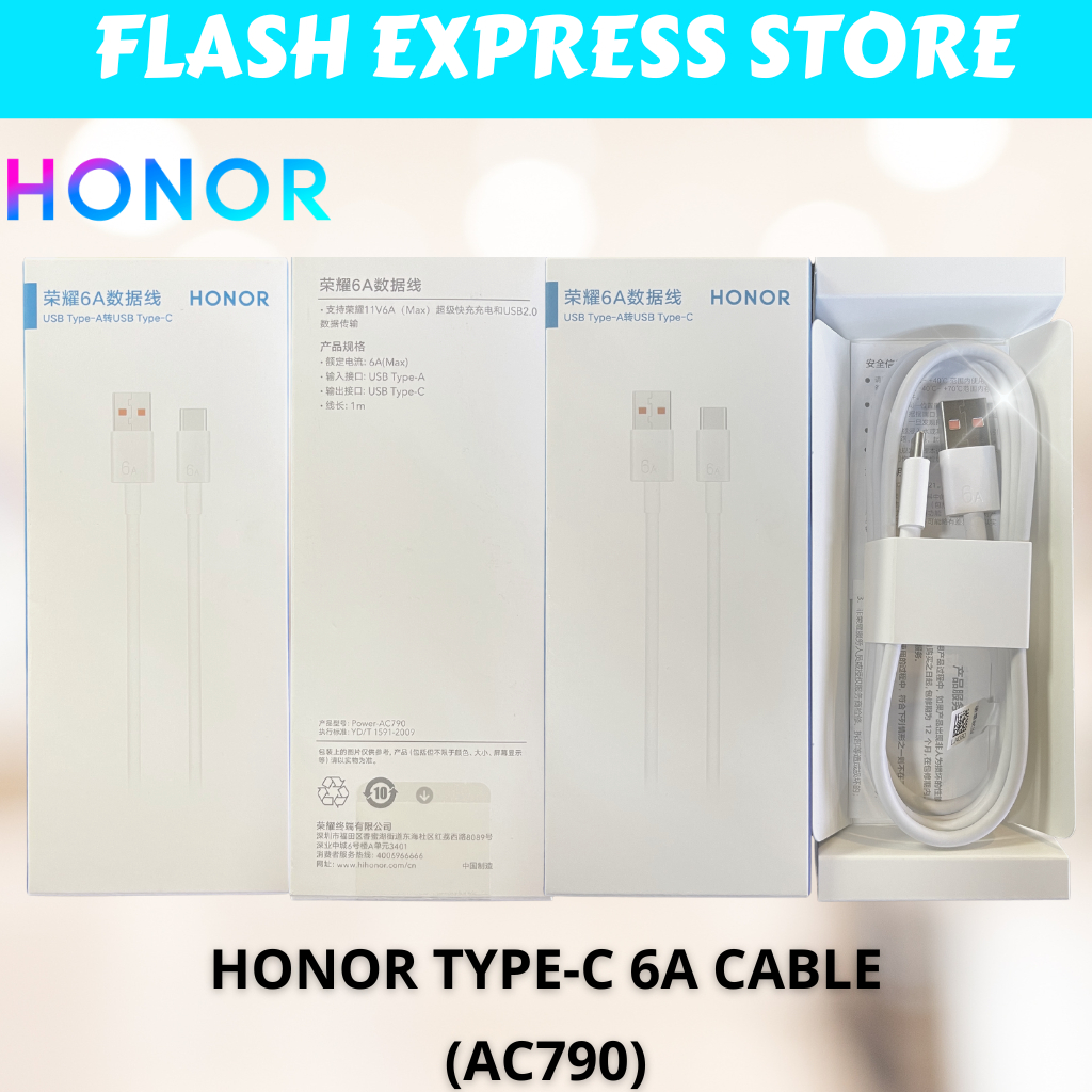 HONOR ORIGINAL TYPE-C CABLE 5A / 6A | MALAYSIA READY STOCK | 1 YEAR ...