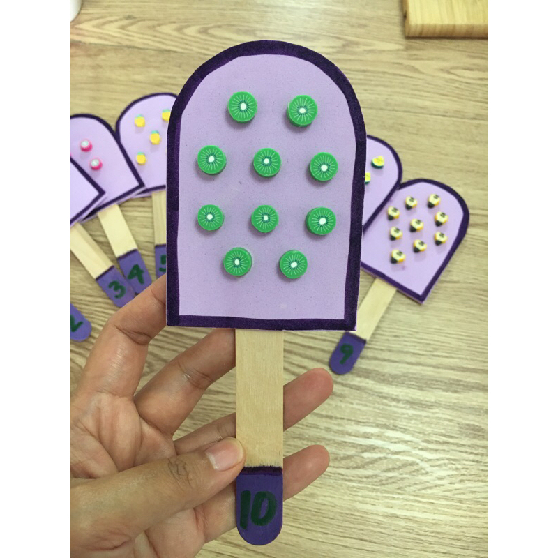 Counting activity / popsicle ice cream / montessori learning / learn ...