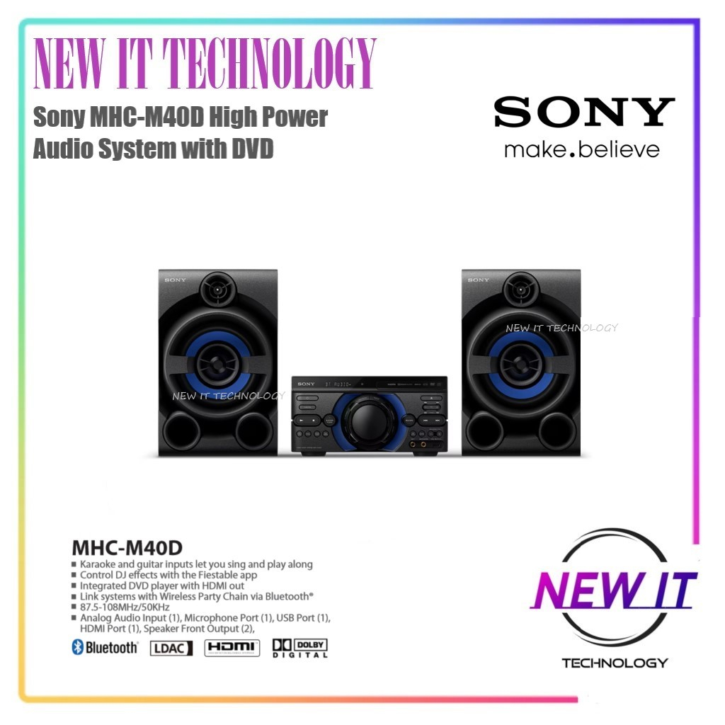 Sony MHC-M40D High Power Audio System with DVD MHCM40D | Shopee Malaysia