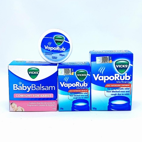 VICKS VapoRub Cold Vaporising Ointment Range (10g/ 25g/ 50g/ Baby 50g ...